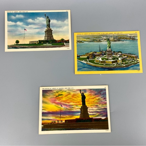Vintage | Other | Vintage Postcards Statue Of Liberty Ny Usa Set Of 3 ...
